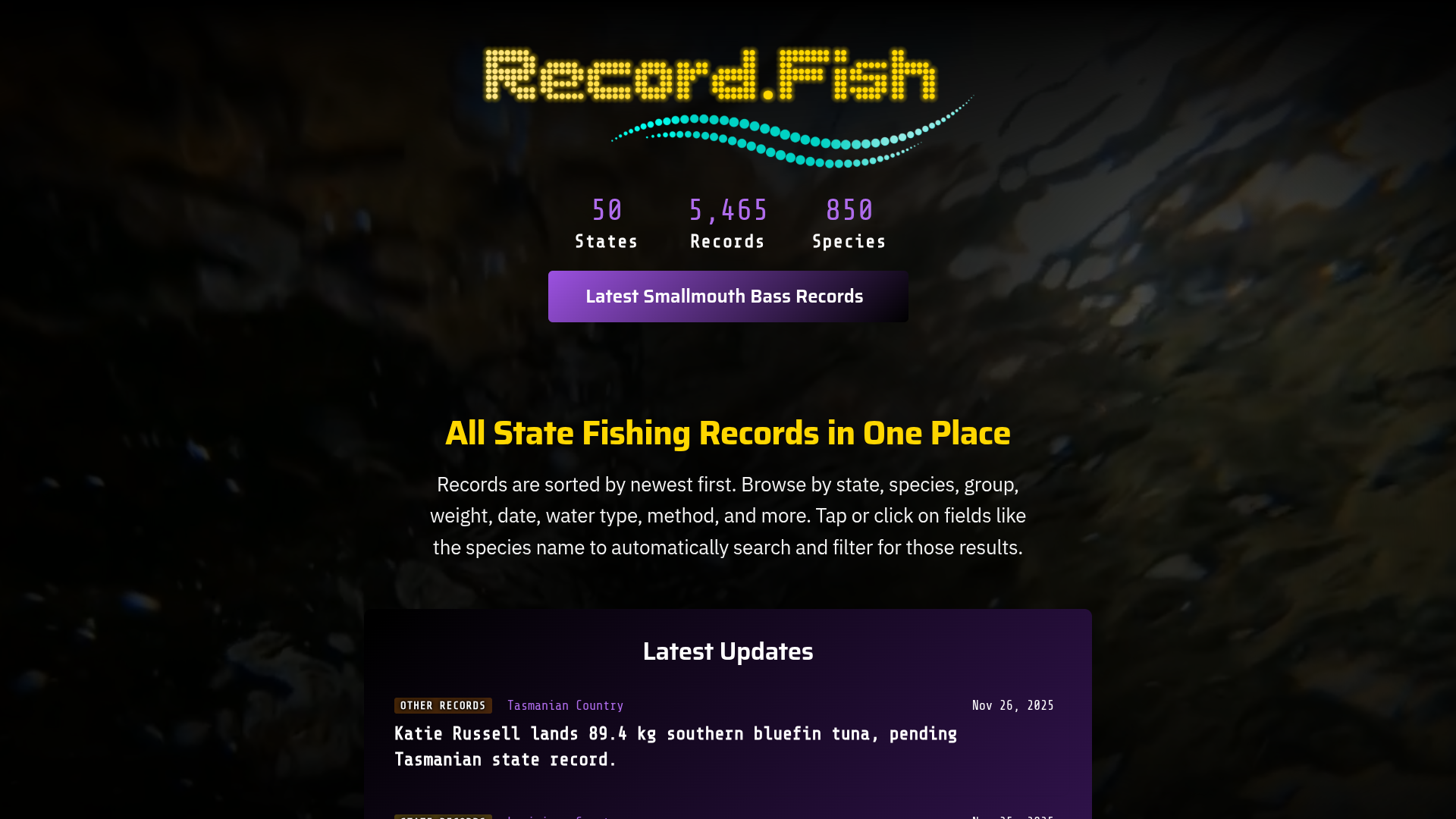 Record.Fish – All State Fishing Records in One Place